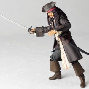 Pirates of the Carribean Revoltech SciFi Super Poseable Action Figure Jack Sparrow by Kaiyodo Jap.