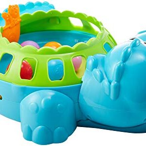 Fisher-Price Baby Crawling Toy, Poppity Pop Musical Dino Ball-Popper with Sounds for Infants Ages 6+ Months, Blue