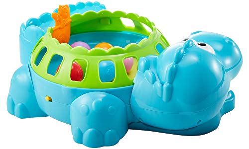 Fisher-Price Baby Crawling Toy, Poppity Pop Musical Dino Ball-Popper with Sounds for Infants Ages 6+ Months, Blue