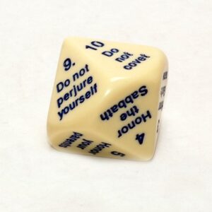 ten commandments dice, 25mm d10