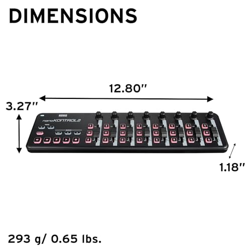 Korg nanoKONTROL2 Slim-Line USB Control Surface, Black