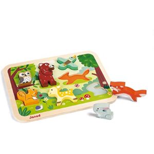 janod forest chunky puzzle - 7 pieces - ages 18 months+ - j07023