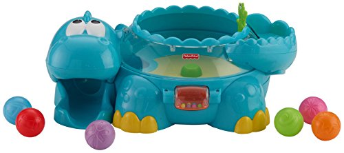 Fisher-Price Baby Crawling Toy, Poppity Pop Musical Dino Ball-Popper with Sounds for Infants Ages 6+ Months, Blue