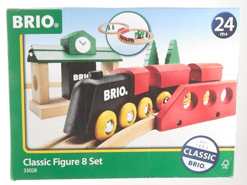 BRIO World - 33028 Classic Figure 8 Set - 22 Piece Wooden Toy Train Set with Accessories and Tracks | Enhances Creativity | Compatible Toys | FSC-Certified Wood | Perfect for Kids Age 2+