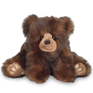 bearington huggy ben plush stuffed animal brown grizzly bear, 19"