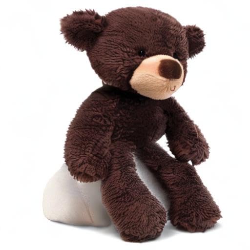 GUND Fuzzy Teddy Bear, Premium Stuffed Animal for Ages 1 and Up, Chocolate Brown, 13.5”