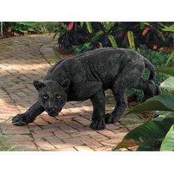 african wildlife jungle beast predator black panther home garden gallery statue (xoticbrands)