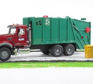 Bruder Mack Granite Garbage Truck (Ruby red-Green)