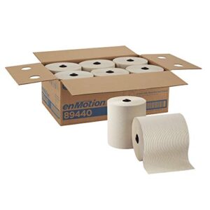 GP PRO by Georgia-Pacific EnMotion, High Capacity Touchless 8" Paper Towel Roll, Brown, 89440, 700 Feet Per Roll, 6 Rolls