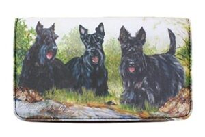 scottish terrier dog 4 1/4'' x 7 1/4'' wallet by ruth maystead