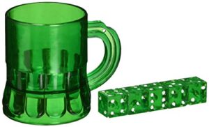 st pat's mug shot w/dice (includes: mug & 5 dice) party accessory (1 count) (6/pkg)