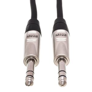 Hosa HSS-001.5 Pro Balanced Interconnect Cable - REAN 1/4-inch TRS Male to REAN 1/4-inch TRS Male - 1.5 foot