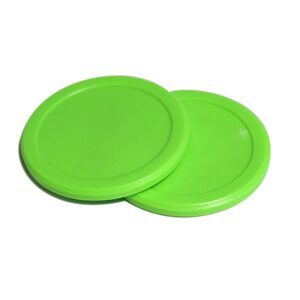 2-1/2" dynamo green air hockey puck set of 2