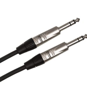 Hosa HSS-001.5 Pro Balanced Interconnect Cable - REAN 1/4-inch TRS Male to REAN 1/4-inch TRS Male - 1.5 foot