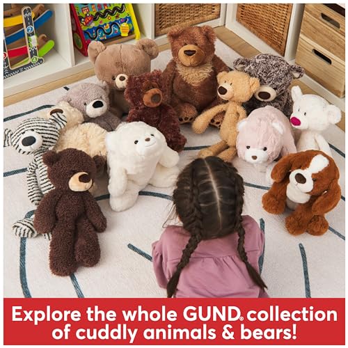 GUND Fuzzy Teddy Bear, Premium Stuffed Animal for Ages 1 and Up, Chocolate Brown, 13.5”