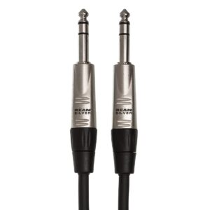 Hosa HSS-001.5 Pro Balanced Interconnect Cable - REAN 1/4-inch TRS Male to REAN 1/4-inch TRS Male - 1.5 foot