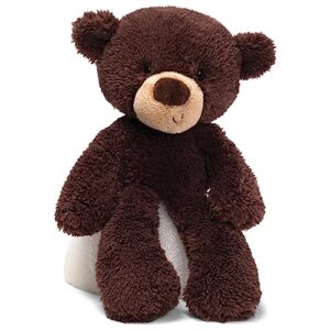 gund fuzzy teddy bear, premium stuffed animal for ages 1 and up, chocolate brown, 13.5”