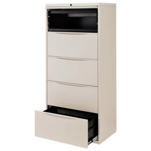 global industrial 30"w premium lateral file cabinet, 5 drawer, putty