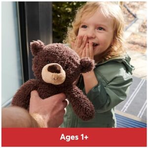 GUND Fuzzy Teddy Bear, Premium Stuffed Animal for Ages 1 and Up, Chocolate Brown, 13.5”