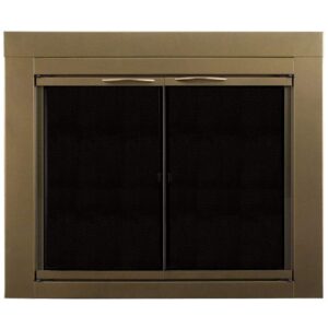 pleasant hearth ashlynn collection fireplace glass door