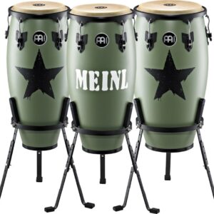 Meinl Percussion HC12VWB-M Headliner Designer Series 12-Inch Conga with Basket Stand, Vintage Wine Barrel, Matte