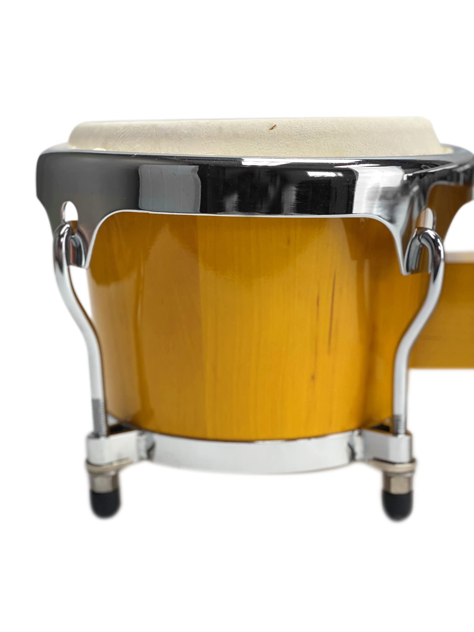 Zenison - BONGO DRUMS 8+9" SET, NATURAL WOOD Dual Bongos WORLD LATIN Percussion