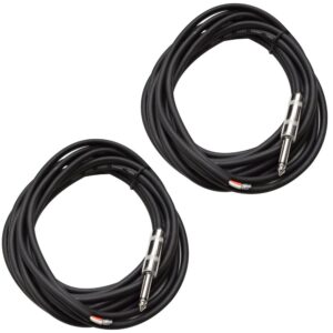 seismic audio qrw15pair 15-feet raw wire to 1/4-inch speaker cable, 16 guage, pa/dj/home audio