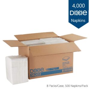 GEORGIA-PACIFIC Dixie 1/4-Fold 2-Ply Dinner Napkin (Previously Acclaim) by PRO (Georgia-Pacific), White, 36202, 500 Napkins Per Pack, 8 Packs Per Case