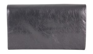 latico leathers eloise wallet clutch, full-grain leather, black