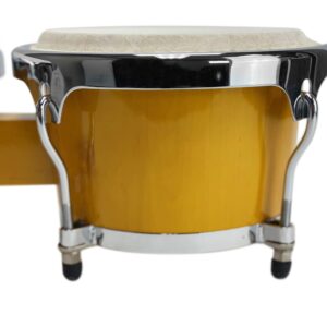 Zenison - BONGO DRUMS 8+9" SET, NATURAL WOOD Dual Bongos WORLD LATIN Percussion