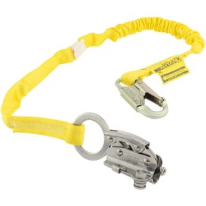 honeywell miller by honeywell 8174mls4/4ftyl manual rope grabs with 4-feet manyard shock absorbing lanyard and locking snap hook, yellow