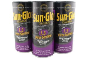 sun-glo #1.5 speed shuffleboard powder wax - 3 pack