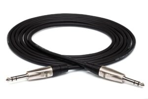 hosa hss-001.5 pro balanced interconnect cable - rean 1/4-inch trs male to rean 1/4-inch trs male - 1.5 foot