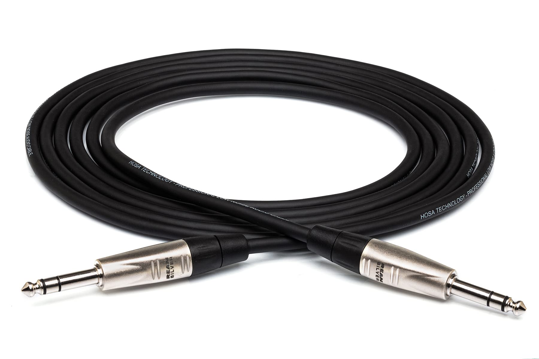 Hosa HSS-001.5 Pro Balanced Interconnect Cable - REAN 1/4-inch TRS Male to REAN 1/4-inch TRS Male - 1.5 foot