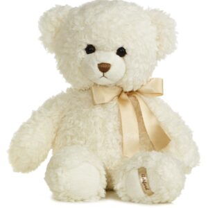 Aurora® Snuggly Ashford Bear™ Stuffed Animal - Comforting Companion - Imaginative Play - White 11 Inches