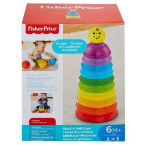 fisher price k7166 stack & roll cups toy