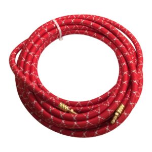 power cable, red braided rubber, 25 ft