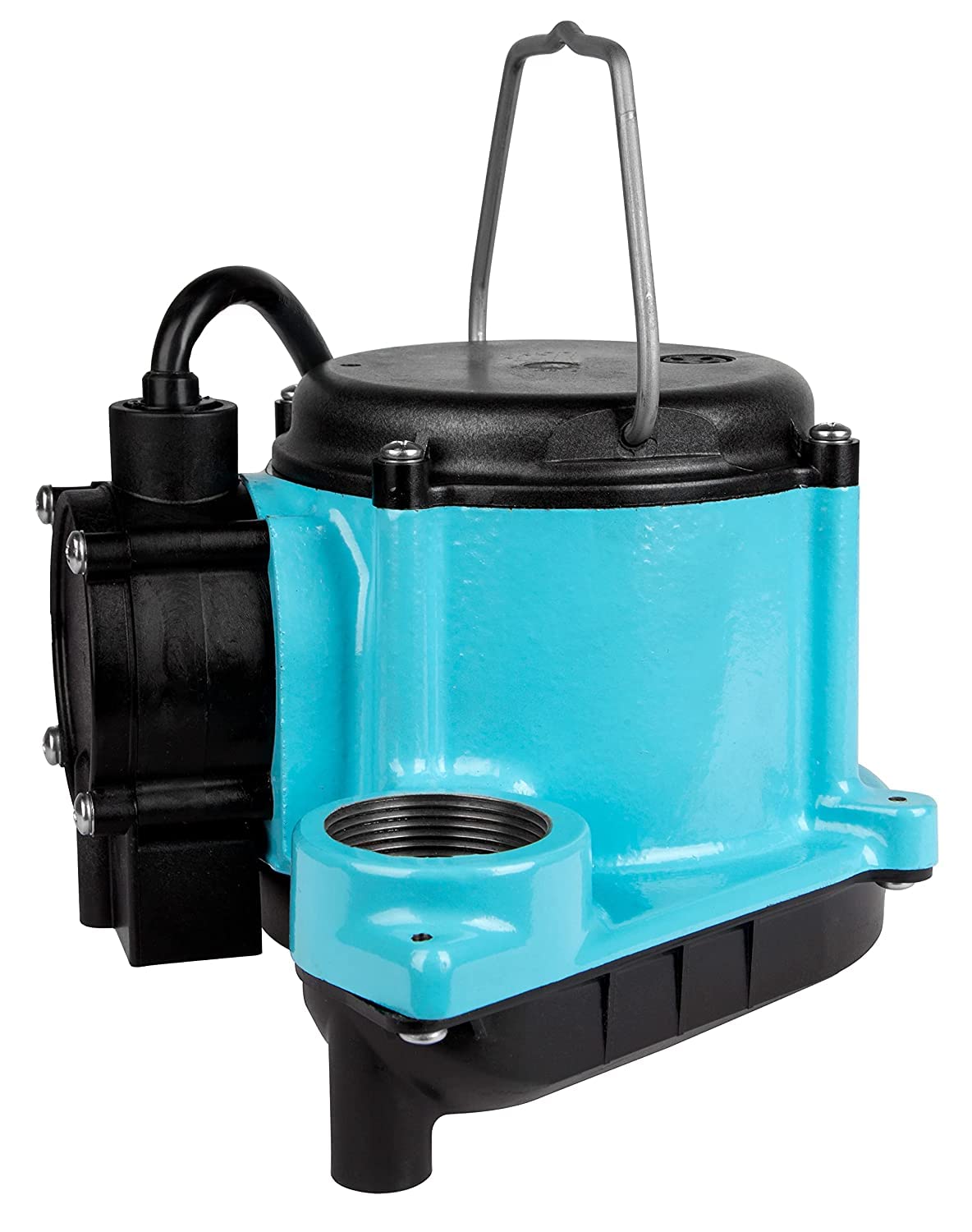 Little Giant 506160, 6-CIA-ML 115 Volt, 1/3 HP, 2760 GPH Cast Iron Replacement Compact Submersible Sump Pump for Under Sink and Laundry Tray Systems with Integral Low Level Diaphragm Switch, Blue