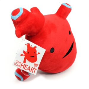 I Heart Guts Heart Plush - I Got The Beat! - 10" Stuffed Heart Plushie for Open Heart Surgery Gifts - Educational Cardiologist Gifts for Med Students, Science Teachers & Cardiac Nurses