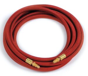 power cable, red braided rubber, 12.5 ft