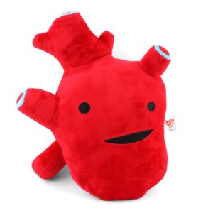 i heart guts heart plush - i got the beat! - 10" stuffed heart plushie for open heart surgery gifts - educational cardiologist gifts for med students, science teachers & cardiac nurses