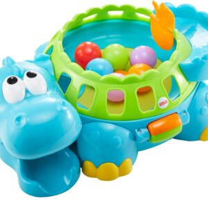 Fisher-Price Baby Crawling Toy, Poppity Pop Musical Dino Ball-Popper with Sounds for Infants Ages 6+ Months, Blue