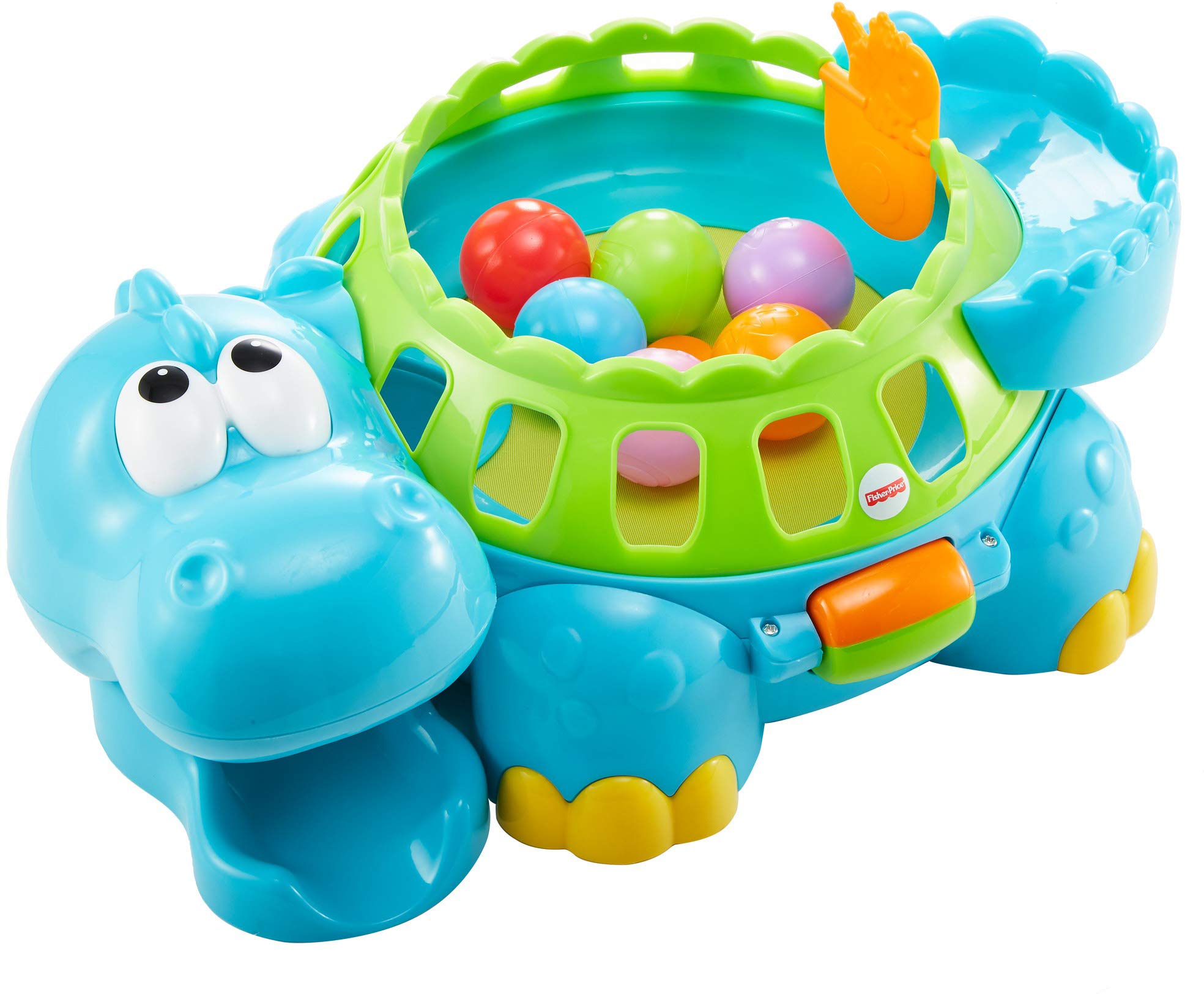 Fisher-Price Baby Crawling Toy, Poppity Pop Musical Dino Ball-Popper with Sounds for Infants Ages 6+ Months, Blue