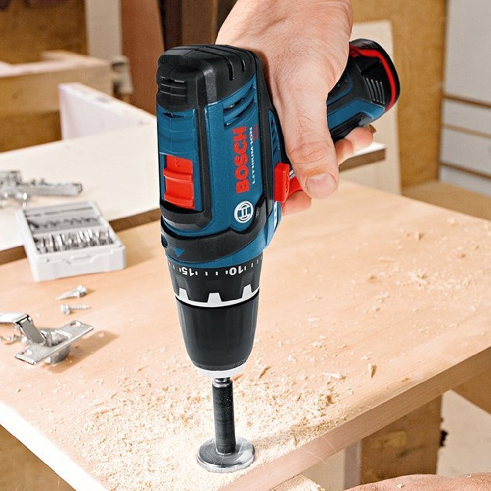 BOSCH PS31-2A 12V Max Lithium Ion 3/8in Compact 2 Speed Cordless Drill Driver Kit (Renewed)