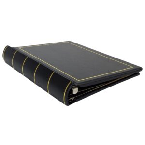 Wilson Jones Corporate Minute Book, Letter Size 8.5 x 11 Inches, 125 Pages/250 Sides, Black (W0395-11)