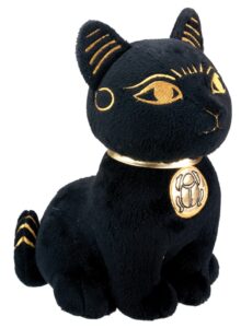 summit collection black and gold ancient egyptian bastet cat kitty plush doll