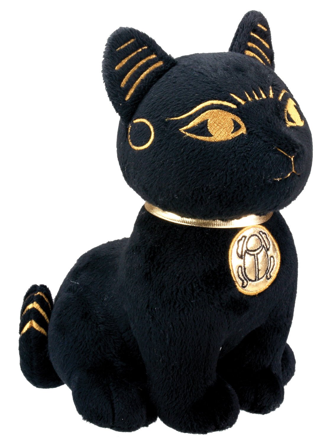 SUMMIT COLLECTION Black and Gold Ancient Egyptian Bastet Cat Kitty Plush Doll