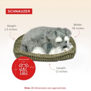 Original Petzzz Schnauzer, Realistic Lifelike Stuffed Interactive Pet Toy, Companion Pet Dog with 100% Handcrafted Synthetic Fur