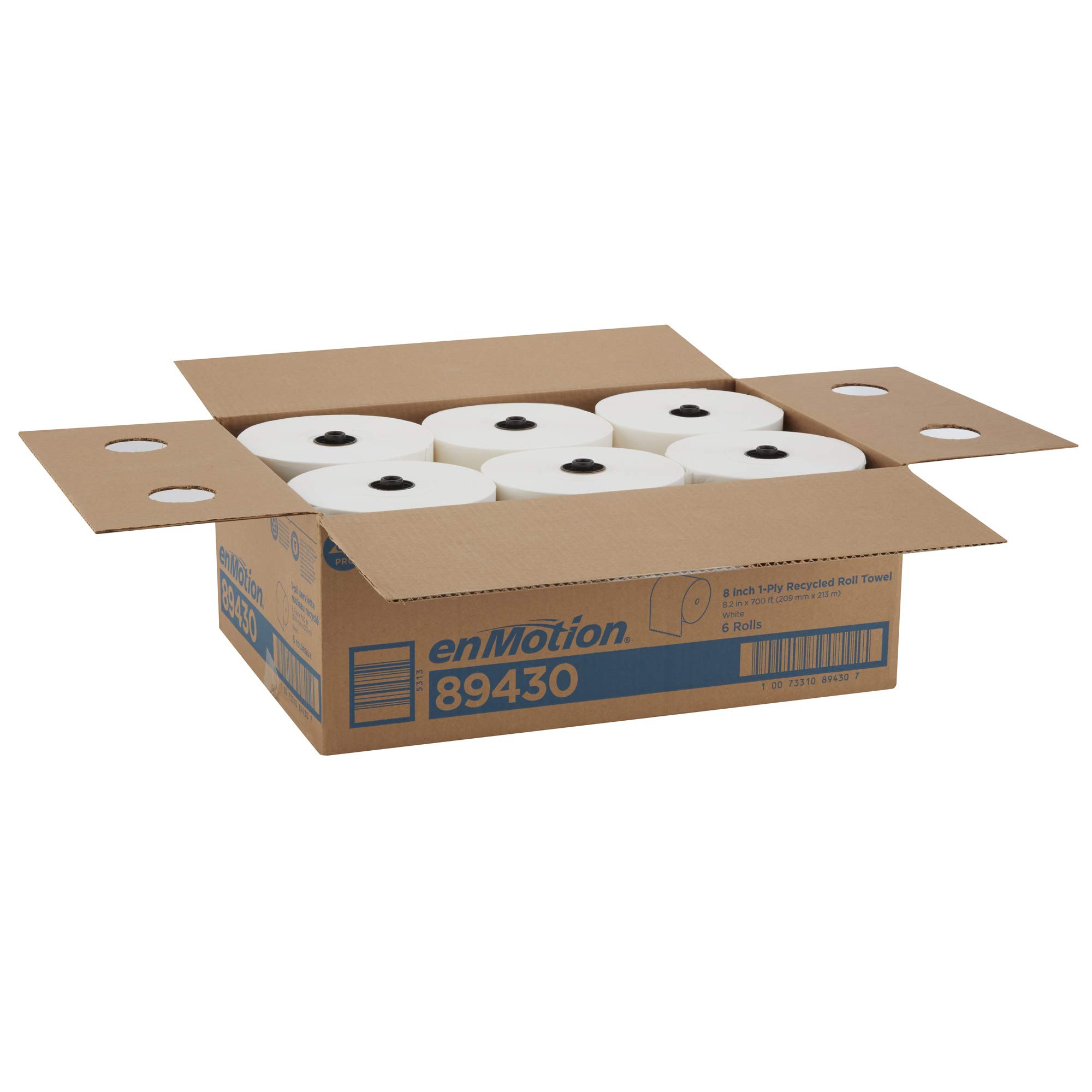 GP PRO by Georgia-Pacific enMotion, 8" Touchless Paper Towel Roll, 89430, White, 700 Feet per Roll, 6 Rolls per Case