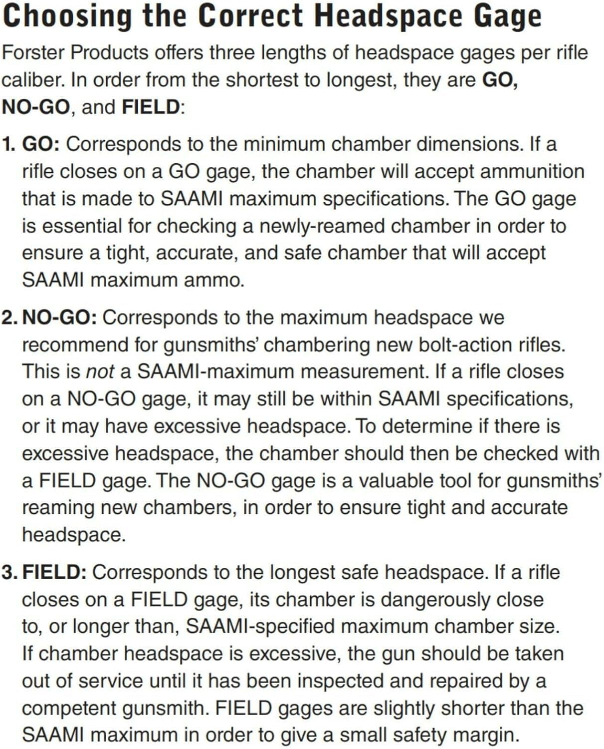 Forster Products 30-06, FIELD Headspace Gauge, SAAMI Dimensioned, Rimless, Hardened Steel, Precision Ground